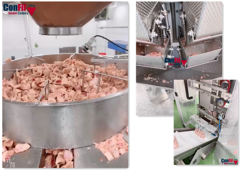 Multihead Weigher Packing Machine for Frozen Diced Chicken Rotary ...